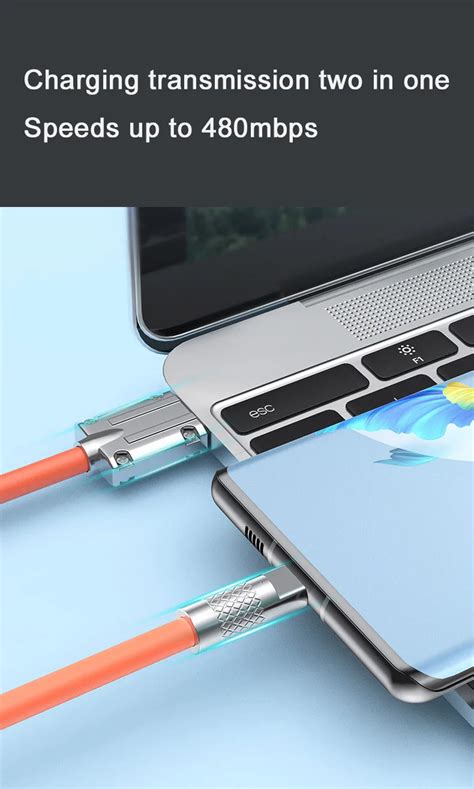 W Super Fast Charging Cable Liquid Silicone Tpe Usb Type C Charger Data Cable Alibaba Com