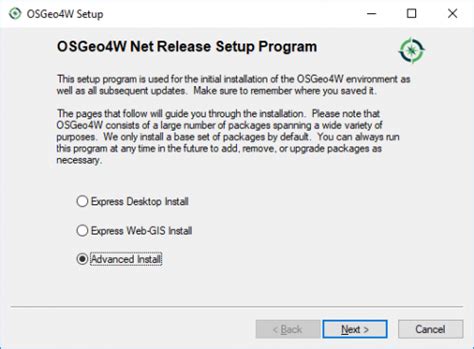 install qgis through osgeo4w gis course tyc gis training