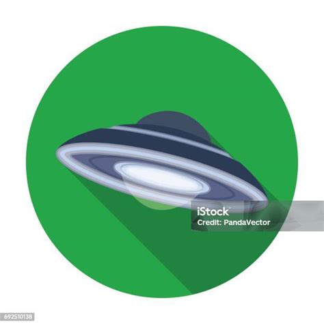 흰색 배경에 고립 된 평면 스타일에서 Ufo 아이콘 행성 심볼 주식 벡터 일러스트 레이 션 과학에 대한 스톡 벡터 아트 및 기타