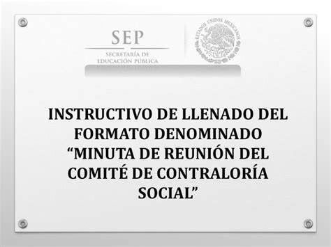 Minuta De Reuni N Del Comit