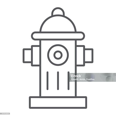 消防栓細線圖示 設備和保護 熄滅符號 向量圖形 在白色背景的線性圖案向量圖形及更多10號圖片 10號 互聯網 保護 Istock