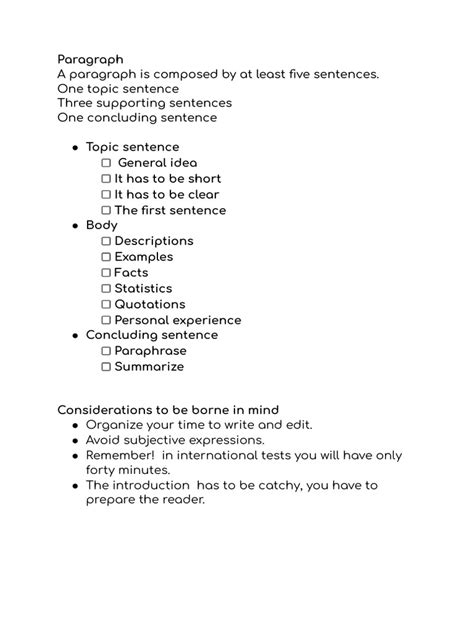 how to write a paragrah pdf