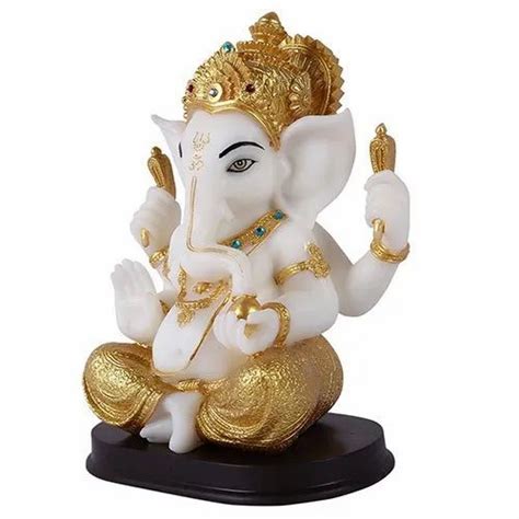 Polished White Marble Ganesh Idol Size Minimum 12 Inch At ₹ 15000