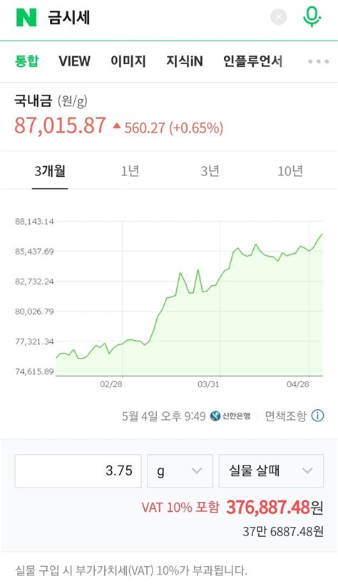 금시세 1돈가격 금시세 확인방법 금 비싸게 파는 방법