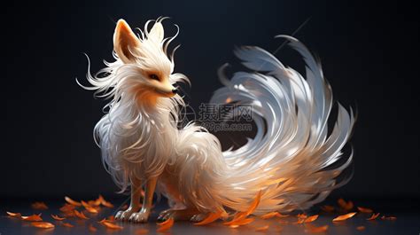优雅的九尾狐插画图片下载 正版图片600450958 摄图网