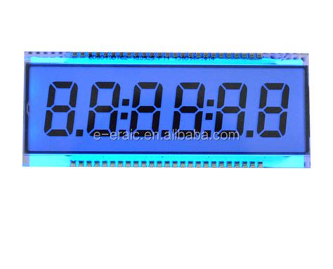 6 digit 8 characters pen segment tn lcd segment lcd eds810