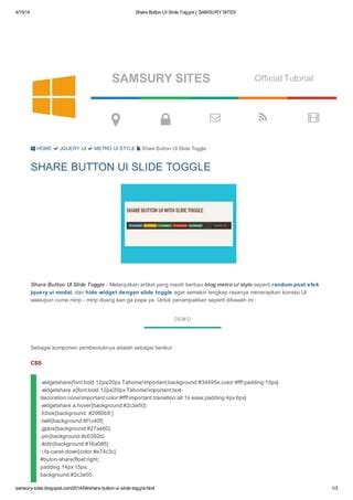 Share Button Ui Slide Toggle Pdf
