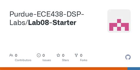 Github Purdue Ece438 Dsp Labslab08 Starter