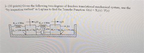 Solved 2 10 Points Given The Following Two Degre