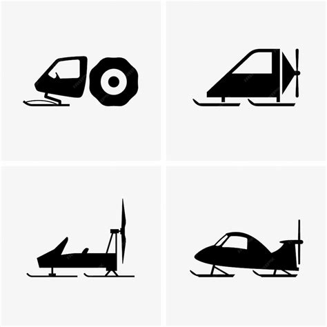 Premium Vector Snowmobiles