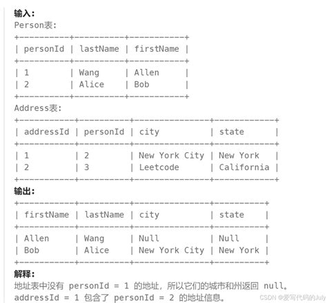 【sql每日一练】day1 Leetcode高频习题练习 Csdn博客