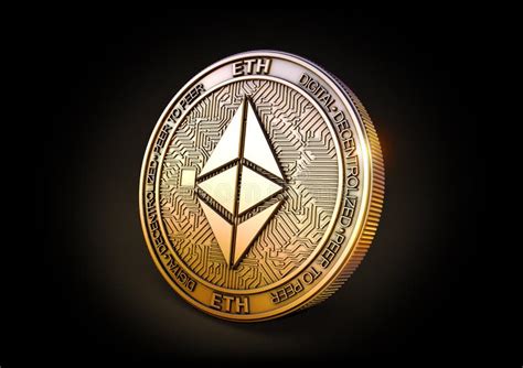 Ethereum Cryptocurrency Coin 3d Rendering Editorial Photo Illustration Of Business Coin