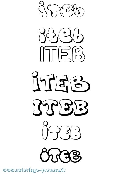 Coloriage Du Prénom Iteb à Imprimer Ou Télécharger Facilement