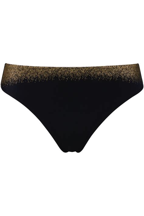 Ishtar 5 Cm Briefs Black And Egyptian Gold Marlies Dekkers Luxury