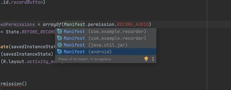 Android Unresolved Reference Manifest