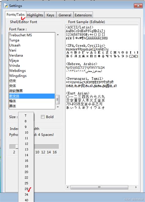 Python Idle默认字体太小，如何调整变大idle字号大 Csdn博客