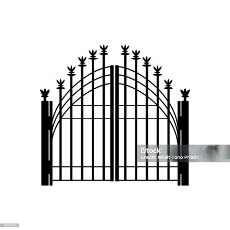 時尚平面設計中的圍欄圖示向量圖形及更多大閘圖片 大閘 花園 一個物體 Istock