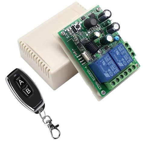 Módulo Relé Rf 433mhz Receptor 2 Canais 110v 220v 10a Controle Rf