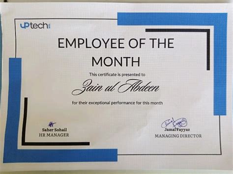 Zain Ul Abdeen On Linkedin Employeeofthemonth Teamwork Gratitude Professionalachievement
