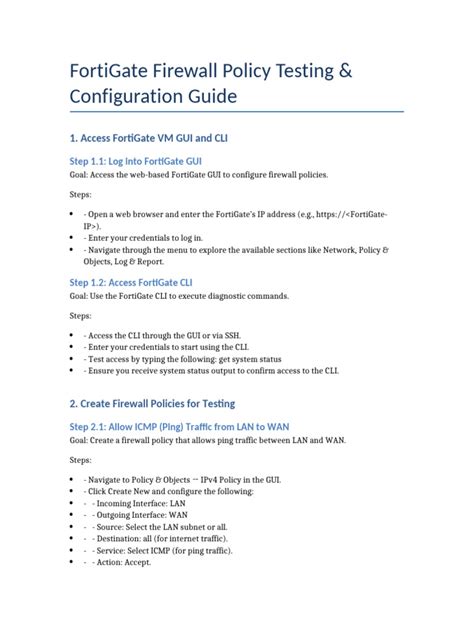 Fortigate Complete Configuration Guide Pdf Firewall Computing
