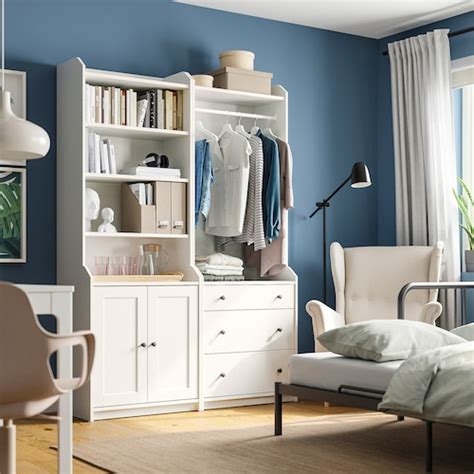 Hauga Mueble De Almacenamiento Blanco 139x46x199 Cm Ikea Chile