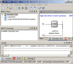 Export X SVF From Xilinx ISE Webpack DP
