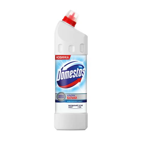 Засіб для чищення та дезінфекції туалету Domestos Ультра білий , 1000мл ...