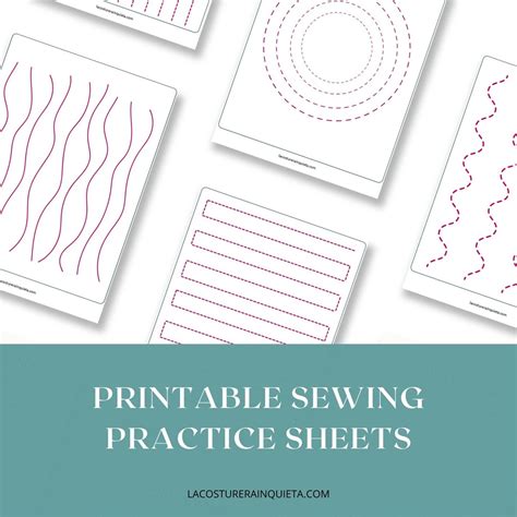 Printable Sewing Practique Sheets Beginner Sewing Practice Pages