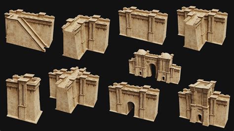 Ancient Modular Walls Asset Cloud