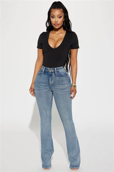 Gemma Sculpting Stretch Bootcut Jeans Vintage Wash Fashion Nova