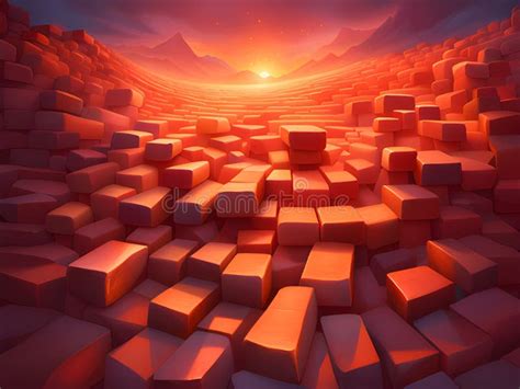 Abstract Background Of Red Bricks 3d Rendering Stock Illustration Illustration Of Background