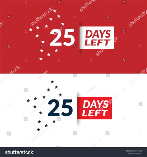 25 Days Left Sign Emblem Label Stock Vector Royalty Free 1292453650