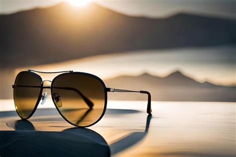Premium Ai Image Pair Of Modern Retro Sunglasses Aviator Style