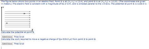Solved The Figure Below Shows Two Points In An Electric
