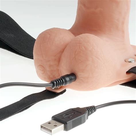 Fetish Fantasy 7 Inch Hollow Rechargeable Strap On With Remote
