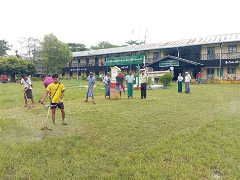 ရွှေတောင်မြို့၊အခြေခံပညာအထက်တန်းကျောင်း၌ စုပေါင်းသန့်ရှင်းရေးလှုပ်ရ