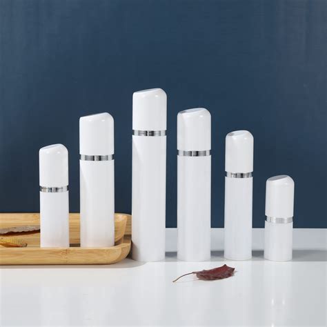 Luxury Pill Capsule Shaped Cosmetic Pump Airless Bottle White Dingyu