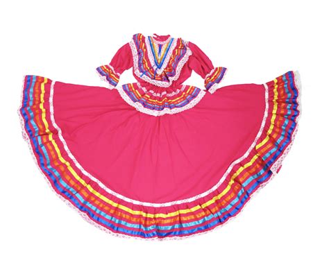 Women Mexican Folklorico Dress Vestido Jalisco