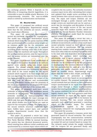 Neural Cryptography For Secret Key Exchange Pdf Information And Network Security Computing