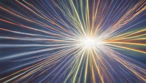 Physics Experiment Passing Of A Lightbeam Through A Positive Lens Stock Illustration