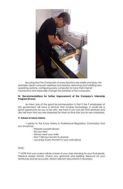 Ojt Report Pdf Format Pdf