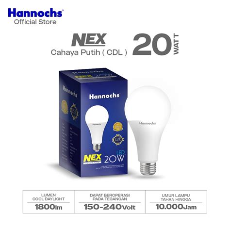 Jual Hannochs Lampu Bohlam LED NEX 20W Cahaya Putih Shopee Indonesia