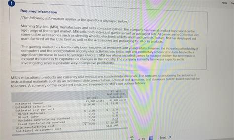 Solved Required Based On The Given Data Compute The Chegg