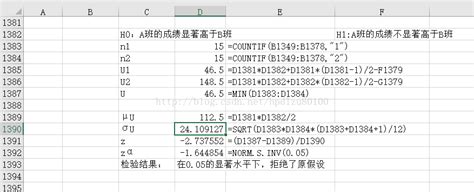excel在统计分析中的应用—第九章—非参数检验 mann whitney u检验 excel u检验 csdn博客