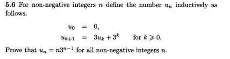 Solved 56 For Non Negative Integers N Define The Number Un