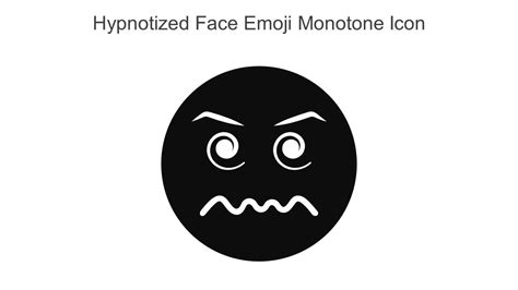 Hypnotized Face Emoji Monotone Icon In Powerpoint Pptx Png And Editable
