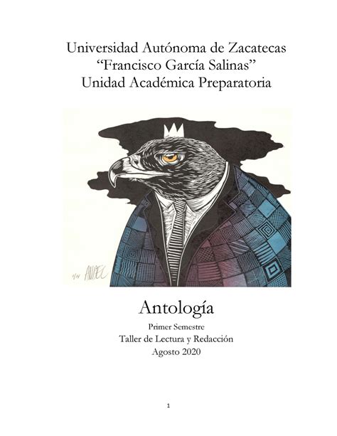 Antolog Ãa de Taller de Lectura y Redacci Ã³n 2020 Universidad Autónoma de Zacatecas