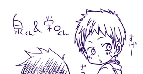 おおきく振りかぶって おお振り5分落描き！泉くん＆栄口くん きの子🍄のイラスト Pixiv