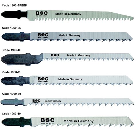 Lames De Scie Sauteuse Pour Bois Et Plastique BOHRCRAFT 1960 1963