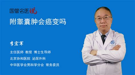 附睾囊肿会癌变吗 附睾囊肿会不会癌变 北京协和医院 泌尿外科 主任医师 李宏军 视频科普 中国医药信息查询平台